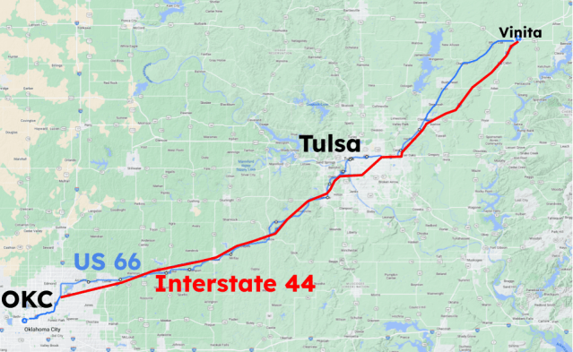 Route 66 versus I-44 | Meador Manor